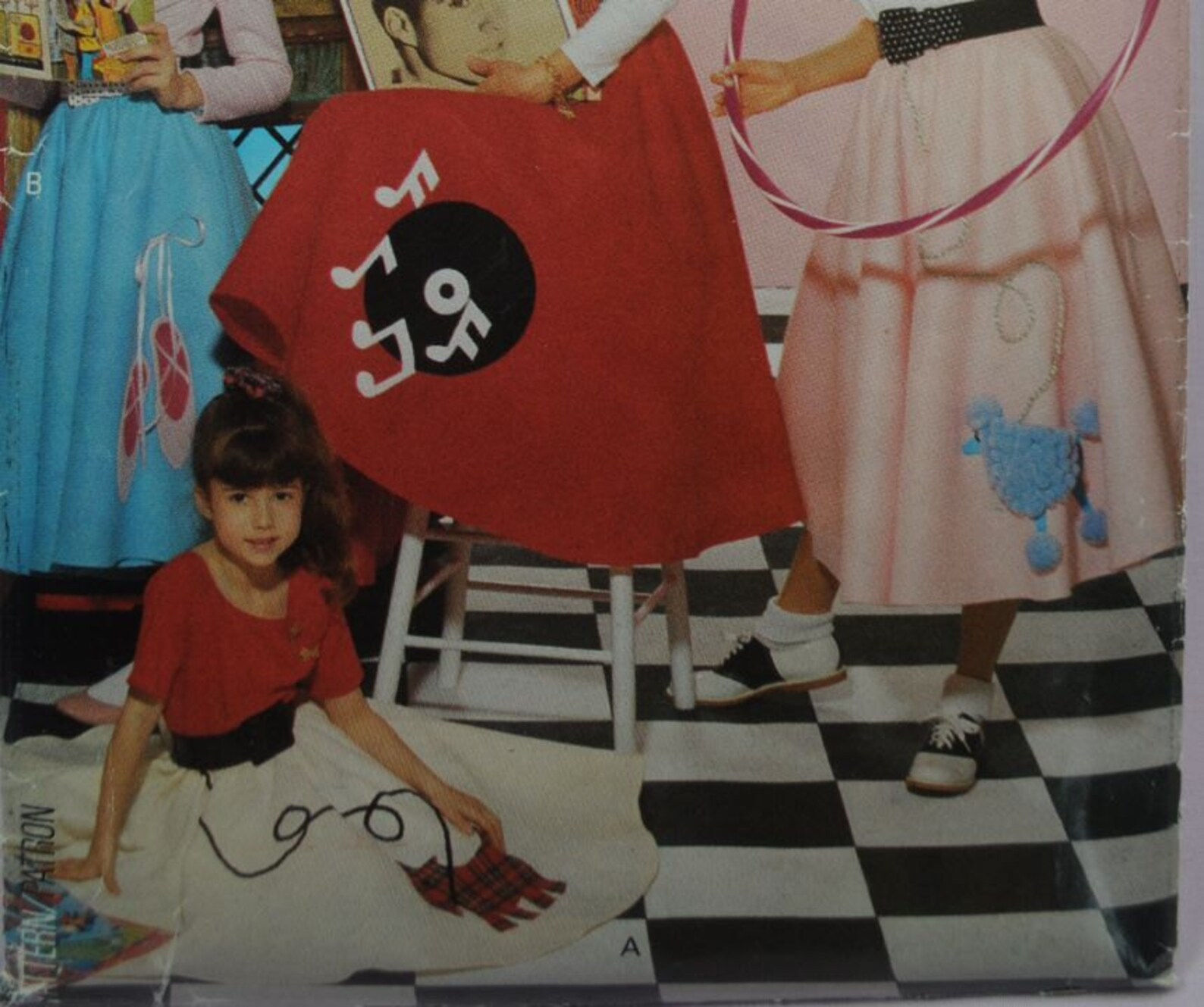 Butterick 4286 - Cute Girls 50s Costume, Poodle Skirt & Top - Poodle ...