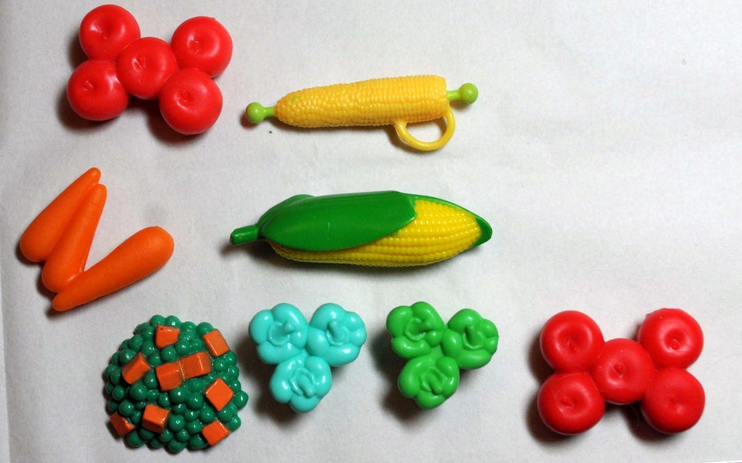 Vintage and Newer VEGETABLES Barbie Accessories - Peppers, Corn ...