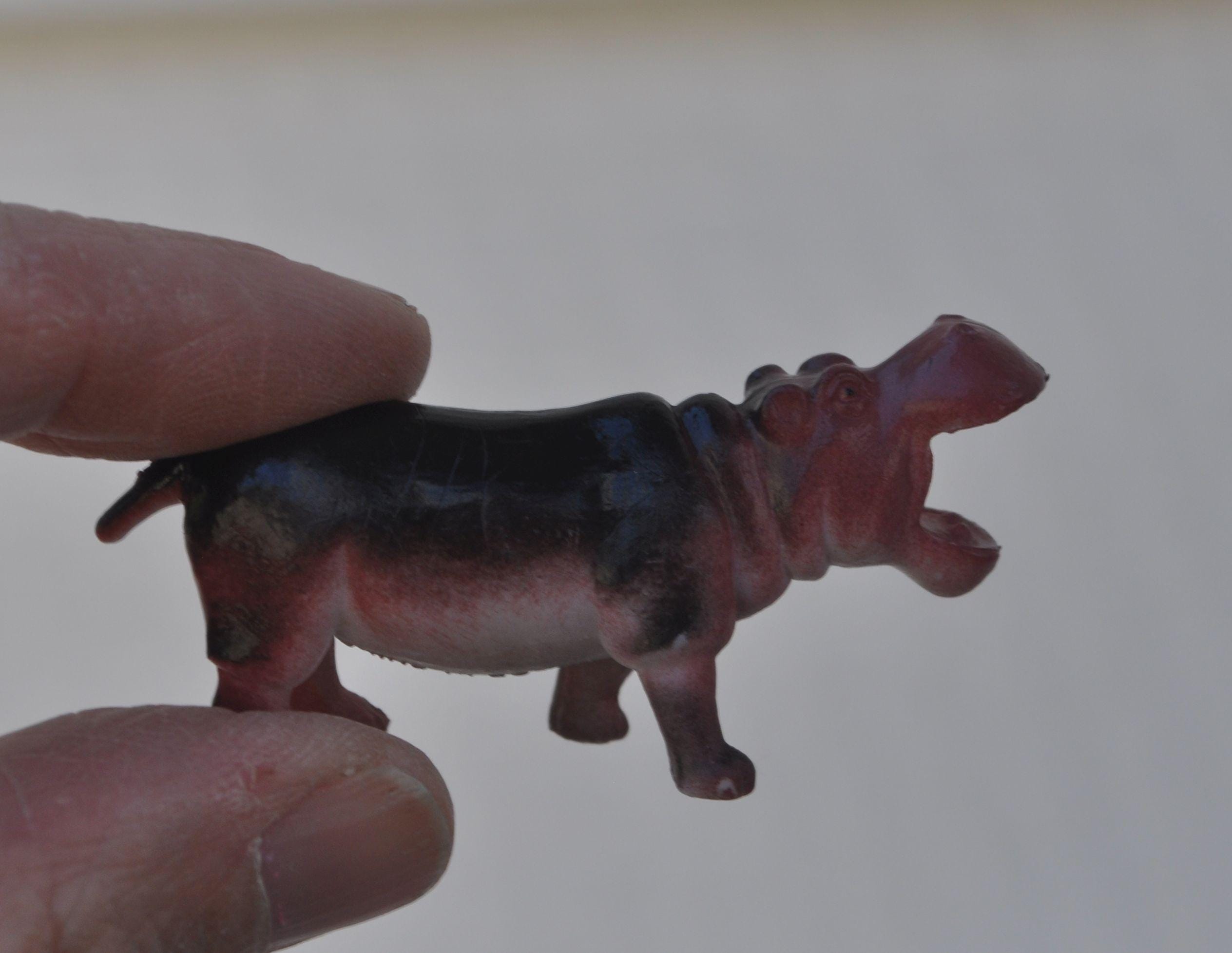 Vintage Plastic House Hippo - Miniature Zoo Animal - Figurine, Tiny ...