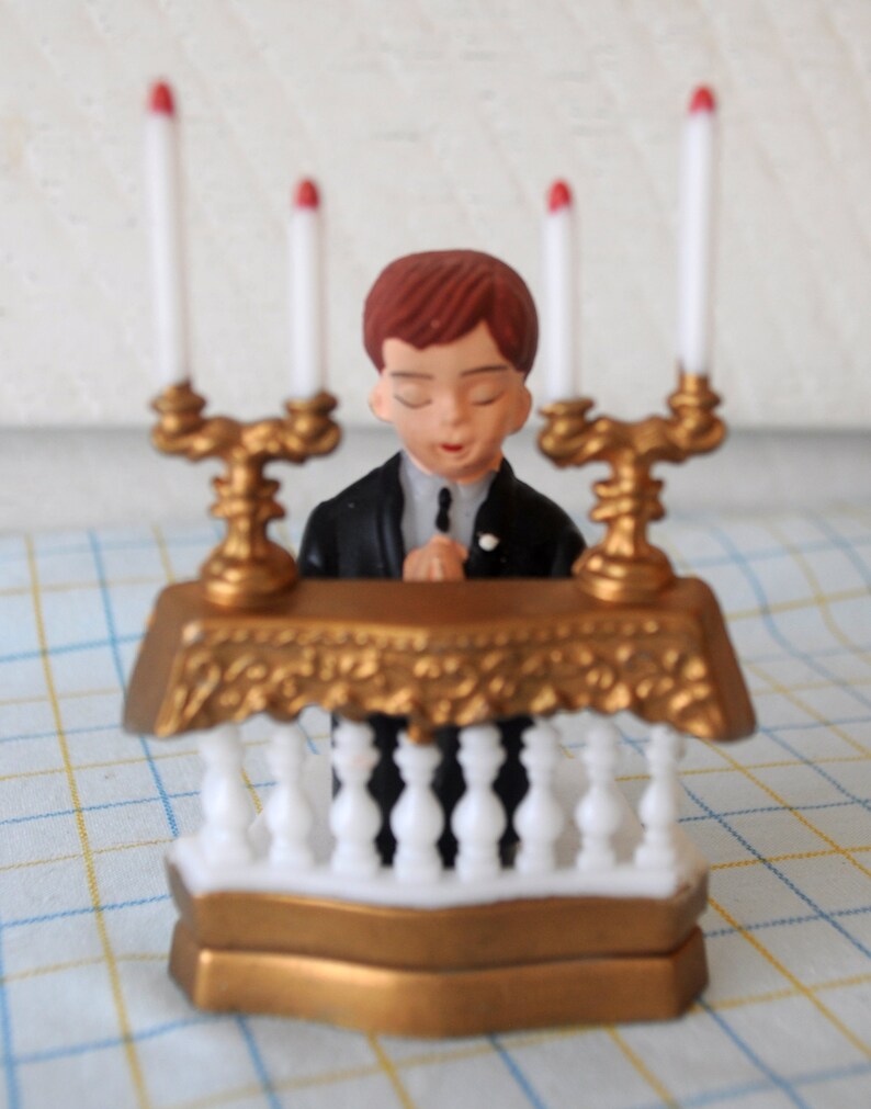 Vintage First Holy Communion Cake Topper Praying Little Boy - Etsy