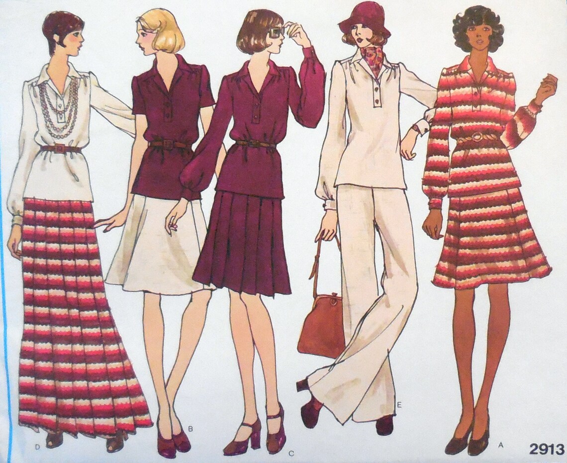 Vogue 2913 - Vintage 1970s Vogue Basic Design Pattern - Dress, Pants ...
