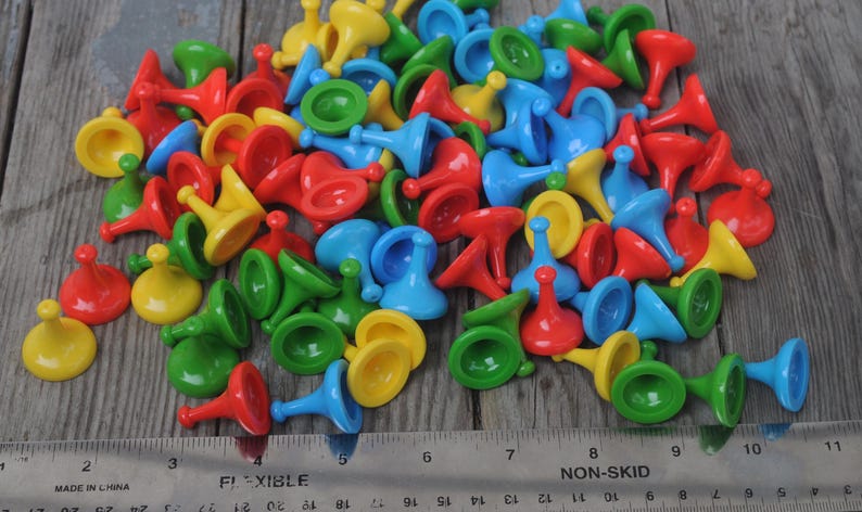 HUGE LOT of Colorful Plastic Game Pieces - Replacements, Altered Art ...