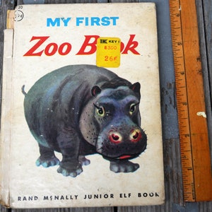 Vintage 1952 / 1950s My First Zoo Book Rand McNally Junior | Etsy
