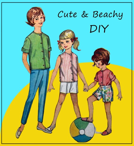 Simplicity 4458 Girls' Play Outfits for Summer Perfect | Etsy