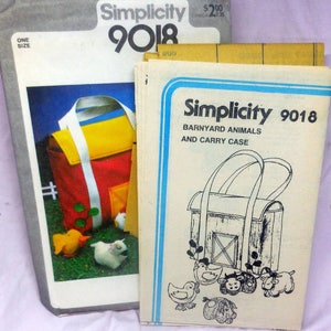 Simplicity 9018 - Adorable Carry-along Farm Barn W/ Animals - Barnyard ...