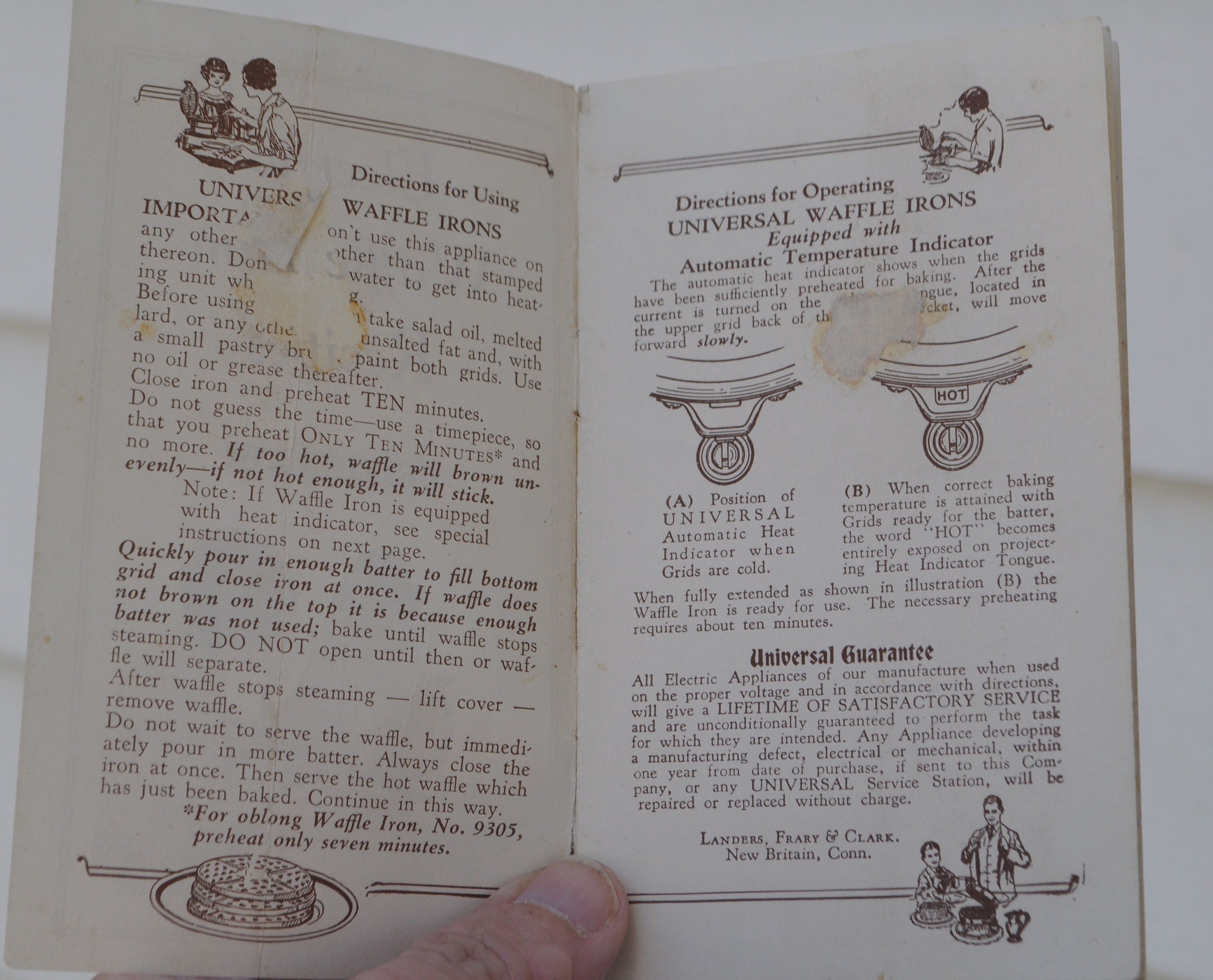 Vintage 1920s electric Waffle Iron Recipes - Etsy