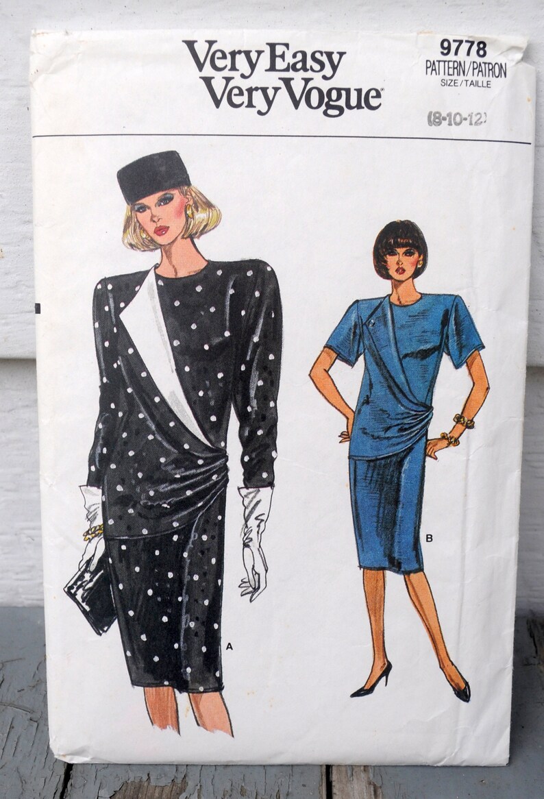 Vogue 9778 - Super-80s Boxy Dress - New Wave Fashion DIY - Color Block ...