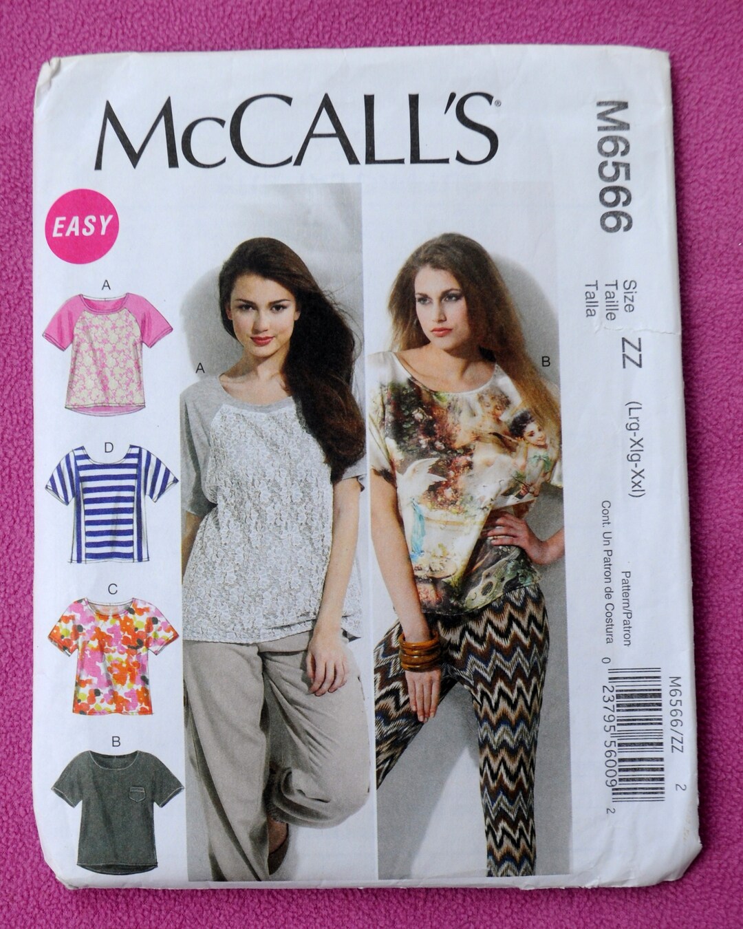 Mccall's 6566 / M6566 Easy Punky / Boho Tops / Blouses / - Etsy