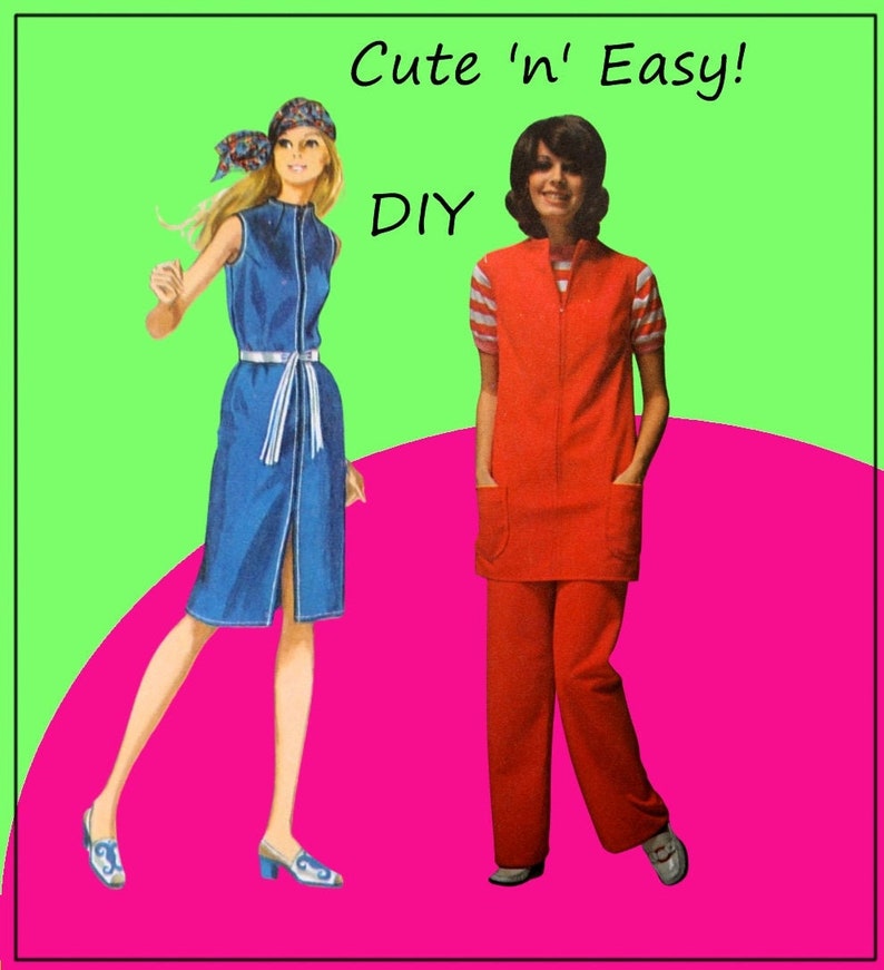 Simplicity 9312 Cute 1970s Separates Tunic Top Dress | Etsy
