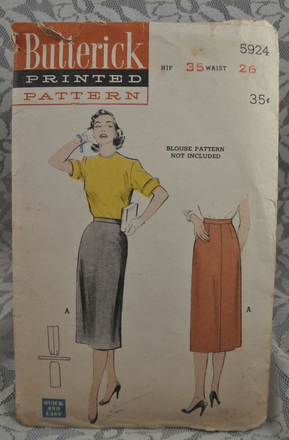 Butterick 5924 Sexy 1950s Pencil Skirts Great Easy - Etsy