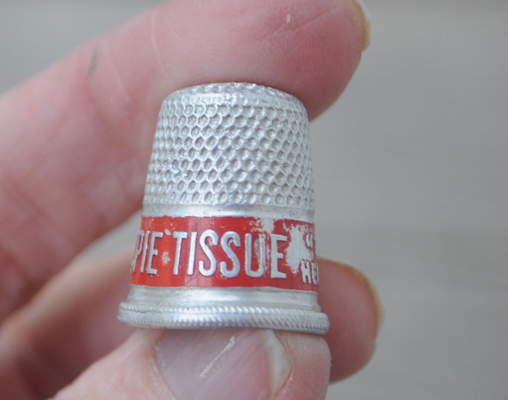 Vintage 1940s - 1950s Kewpie Tissues Advertising Thimble - Bathroom ...