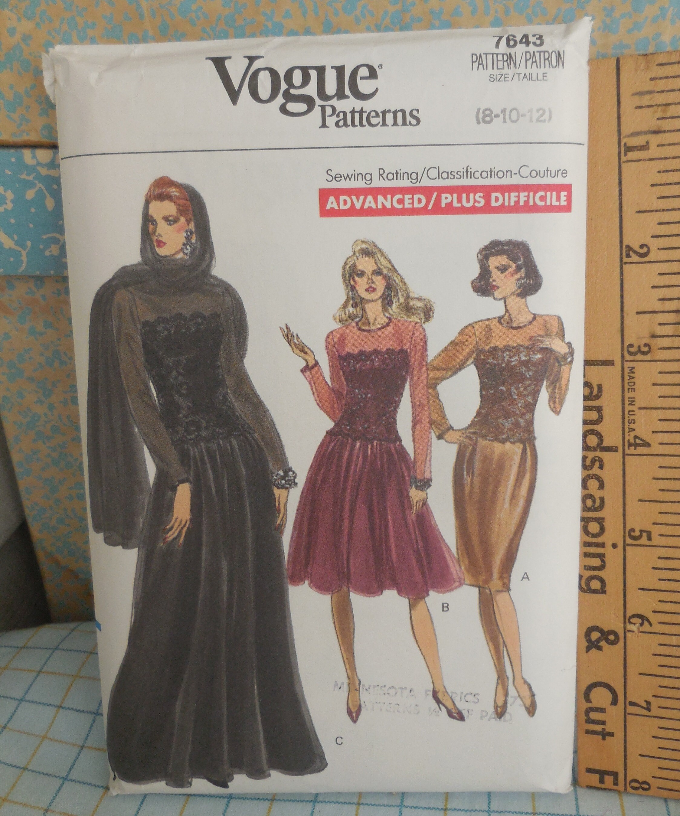 Vogue 7643 Vintage 1980s Cocktail Dress or Gown Prom | Etsy