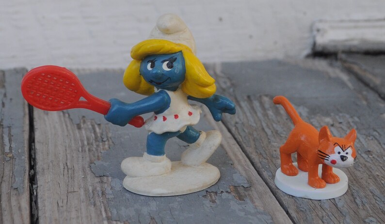 Vintage 1980s Smurfs Figurines by Schleich 1981 Smurfette - Etsy