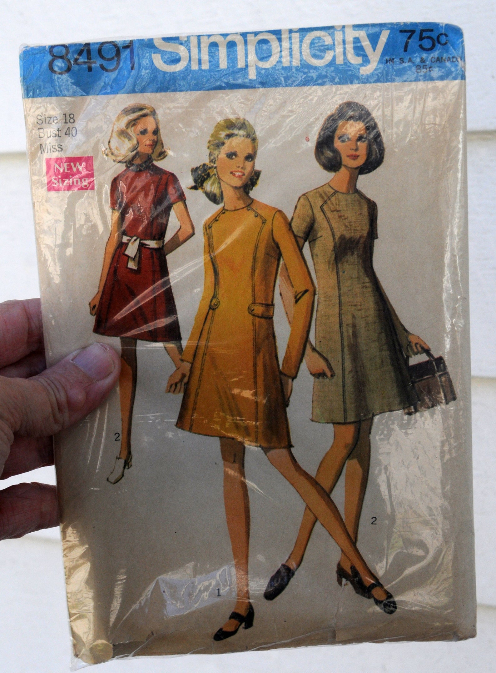 Simplicity 8491 - Adorable 1960s Mini-dress - Easy to Sew - Cool ...