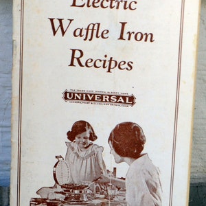 Vintage 1920s electric Waffle Iron Recipes Cookbook / Recipe Booklet ...