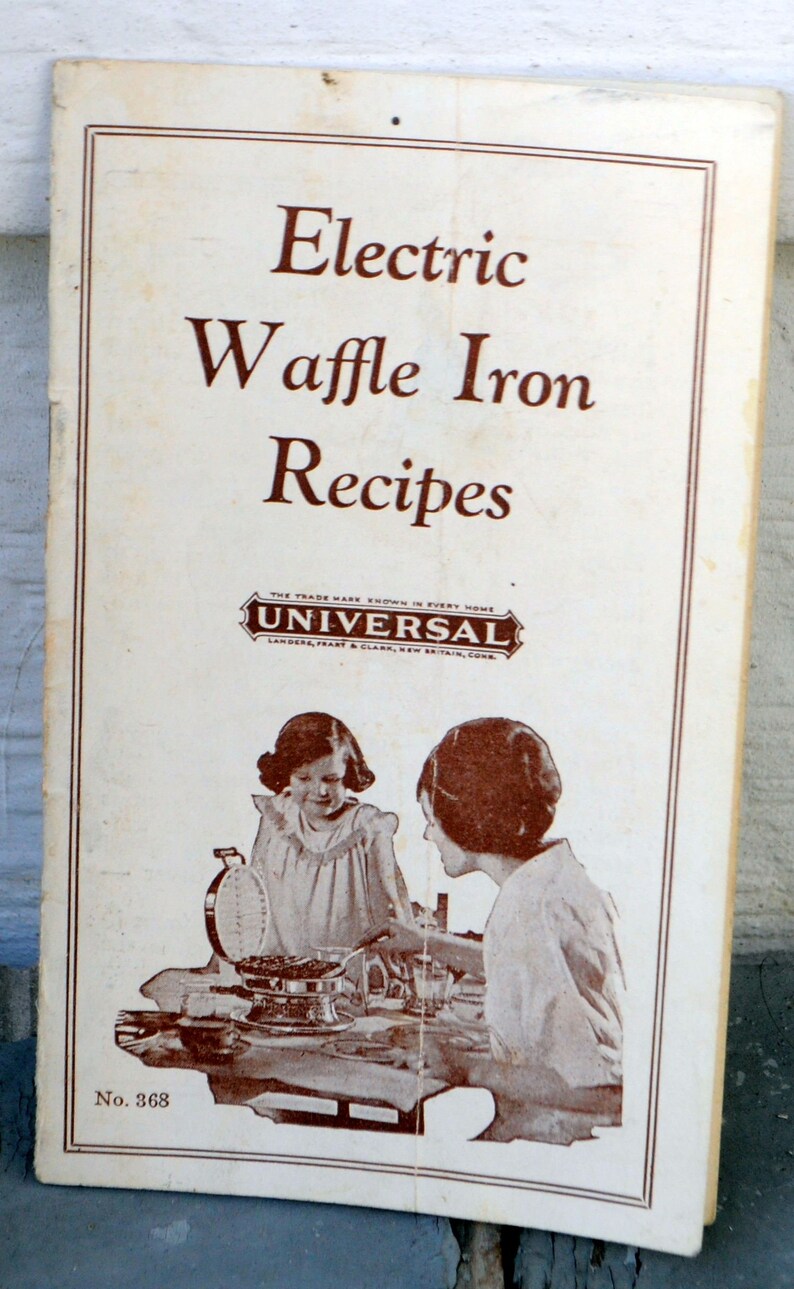 Vintage 1920s electric Waffle Iron Recipes - Etsy