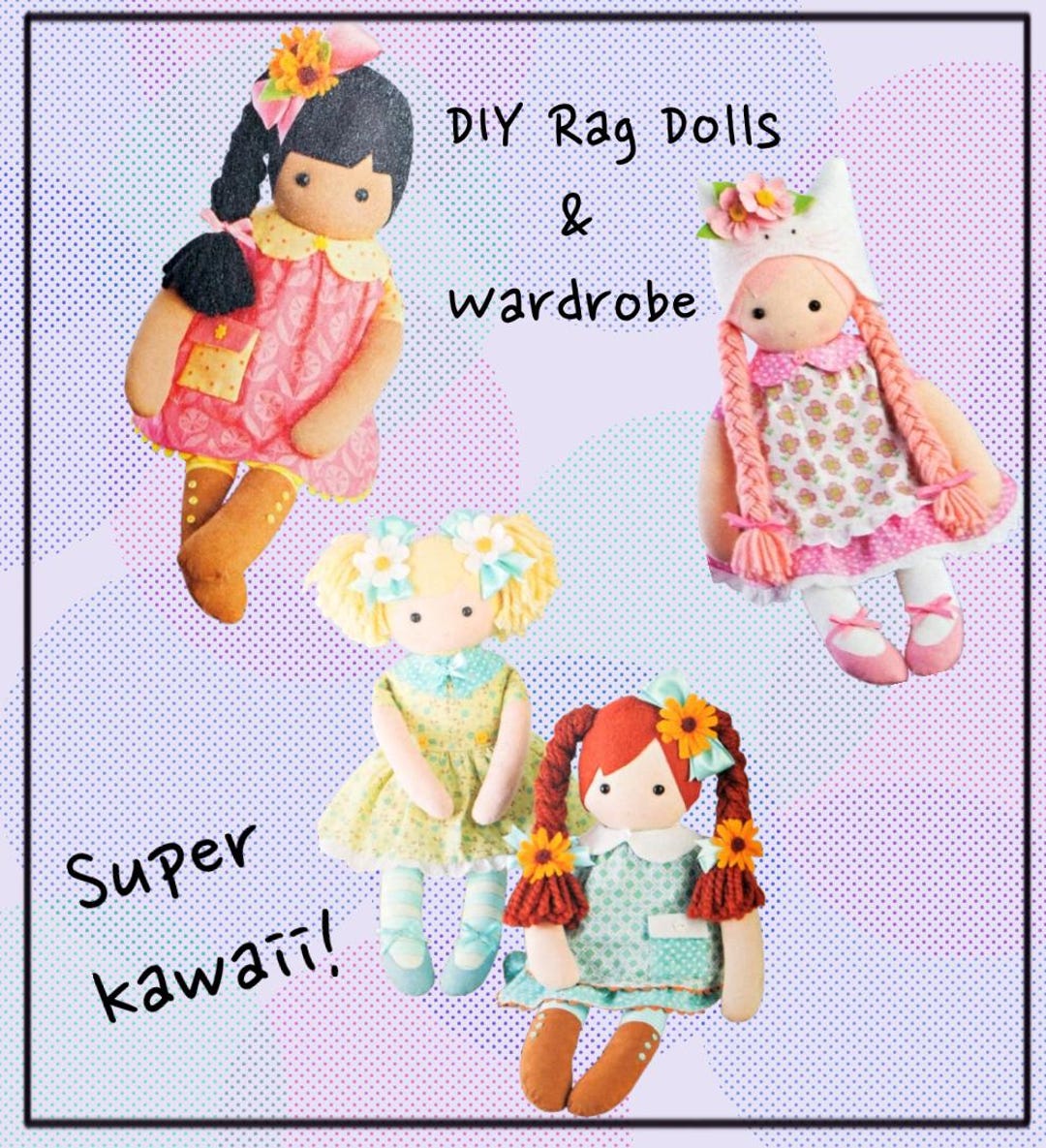 Simplicity 8402 - Super Kawaii DIY Rag Dolls W/ Wardrobe - Sewing ...
