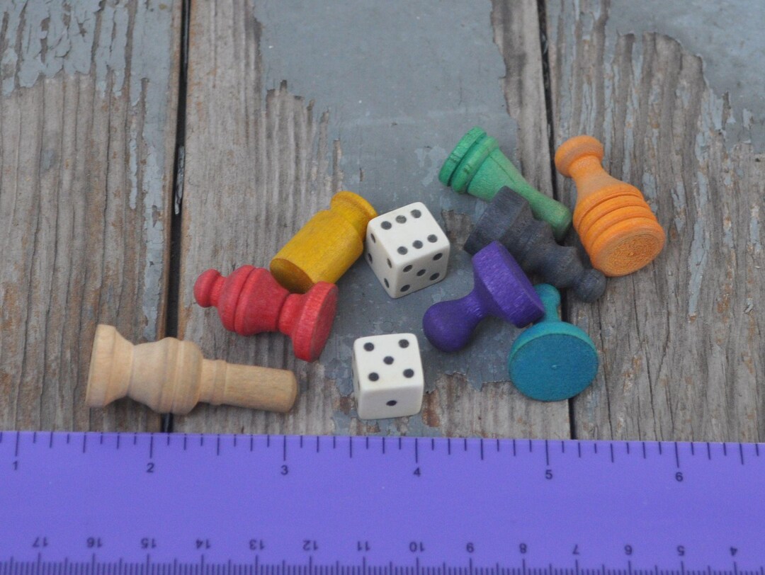 Vintage / Antique WOODEN Monopoly Pawns / Tokens / Counters / Playing ...