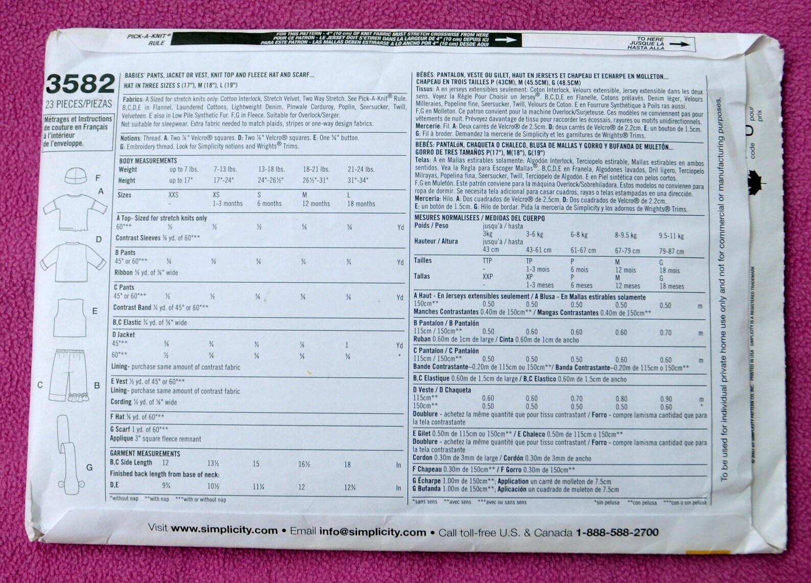 Simplicity 3582 DIY Cute Outfits for Babies & Toddlers - Etsy