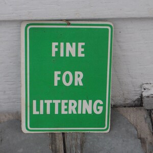 Vintage Plastic "fine for Littering" Keychain - Kitschy 1970s / 1980s ...