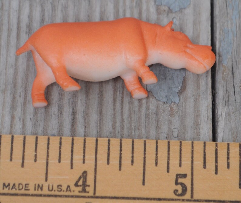 Vintage Plastic House Hippo - Miniature Zoo Animal - Figurine, Tiny ...
