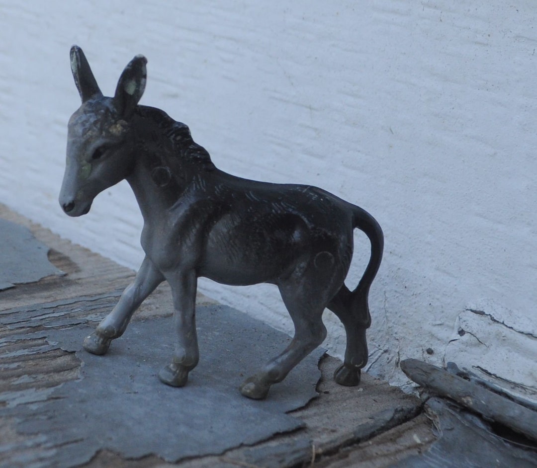 Miniature Nativity Donkey / Burro for Display, Diorama, Terrarium ...