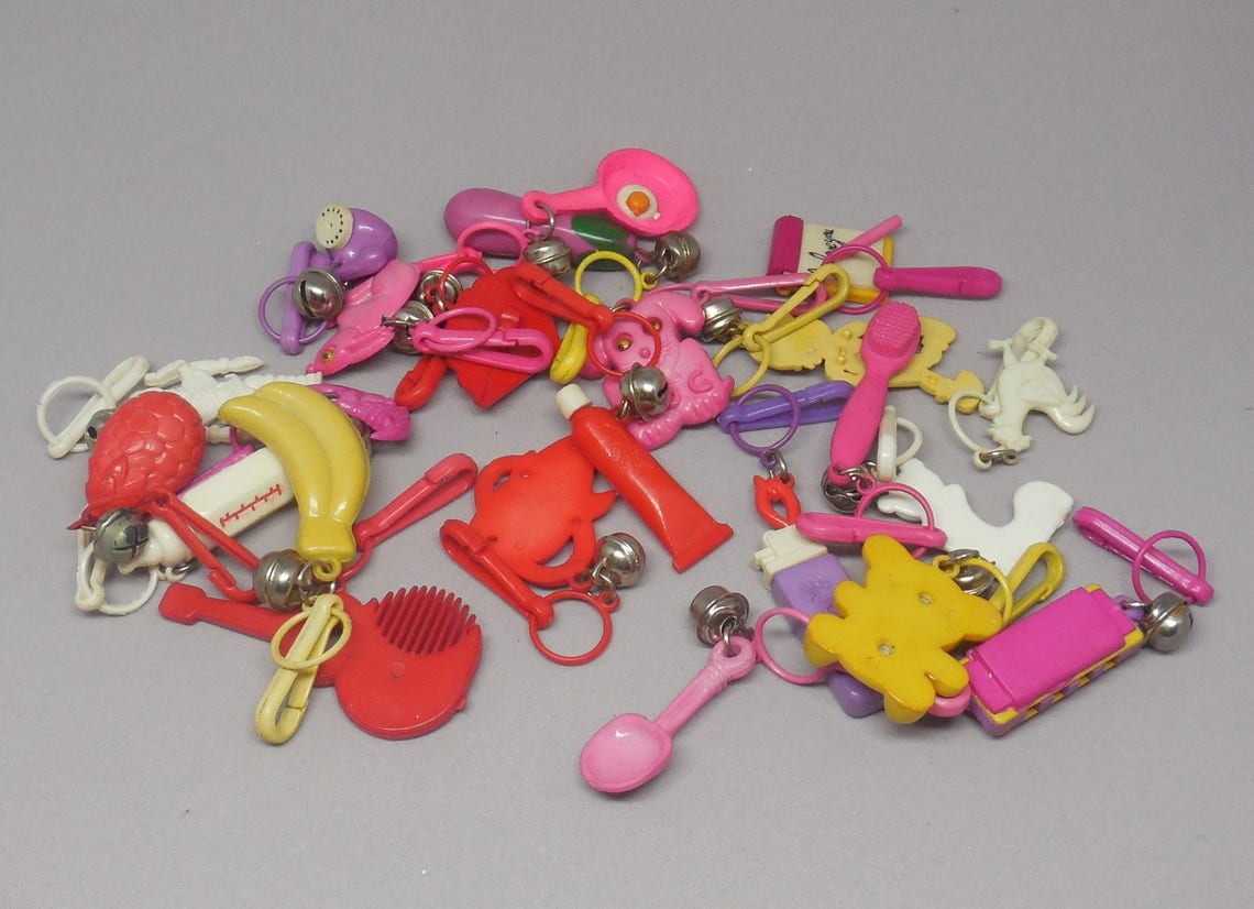 1980s Bell Charm Eggplant Emoji Kitsch Plastic Jewelry Etsy