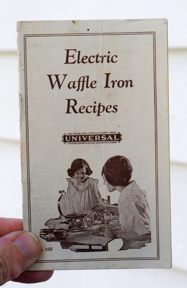 Vintage 1920s electric Waffle Iron Recipes - Etsy