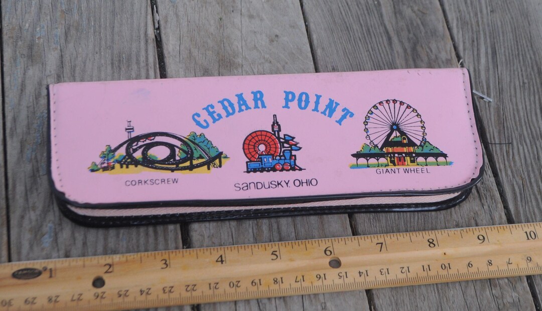 RARE Vintage 1970s Cedar Point Pencil Case - Sandusky Ohio - Pink ...