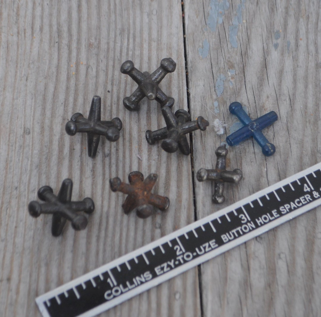 ANTIQUE Cast Iron JACKS 1800s 1920s Game Tokens Playing - Etsy