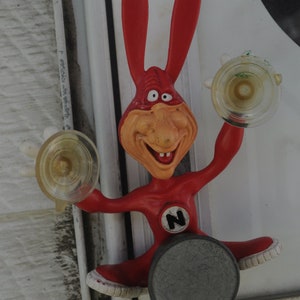 Vintage Domino's Pizza Noid Window Peeker / Suction Cup Bendy Doll ...