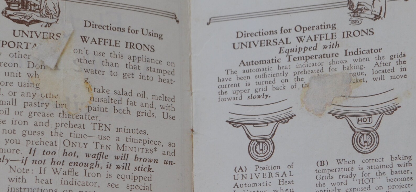 Vintage 1920s electric Waffle Iron Recipes - Etsy