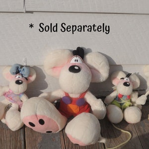 Vintage 1990 Diddl Mouse Plushies - Stuffed Animals - German Cartoon ...
