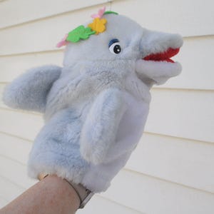 Vintage 1980s Sea World Dolphin Puppet - Porpoise - Squeaks - Hand ...