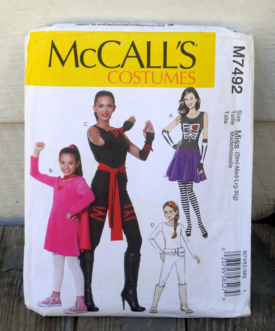 Mccall's 7492 - Easy Sew Costumes for Women / Teens - Ninja, Skeleton ...