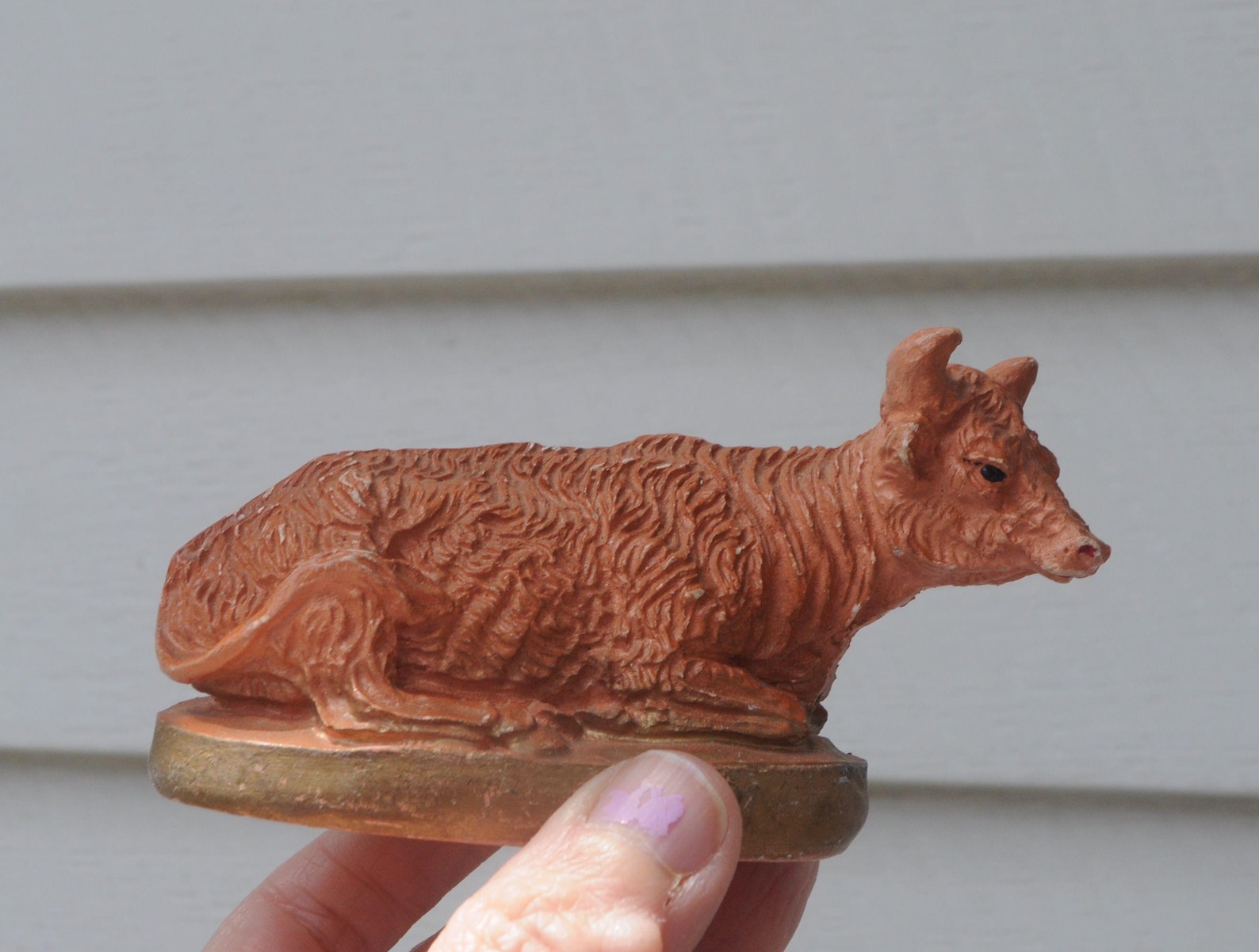 Vintage Nativity Figurine - Shaggy Ox, Oxen, Cow - Christmas Display ...