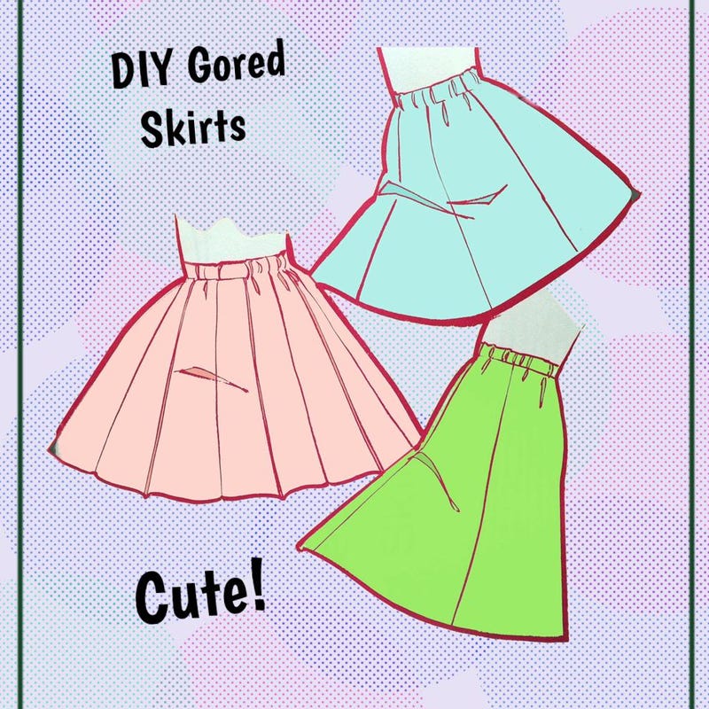 8 Gore Skirt Pattern - Etsy