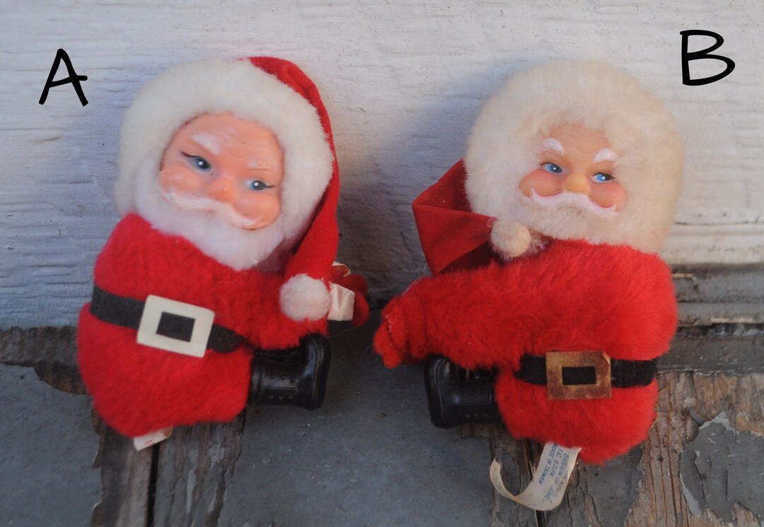 Vintage 1980s Santa Claus - Tree Hugger / Pencil Hugger - Clip-on ...