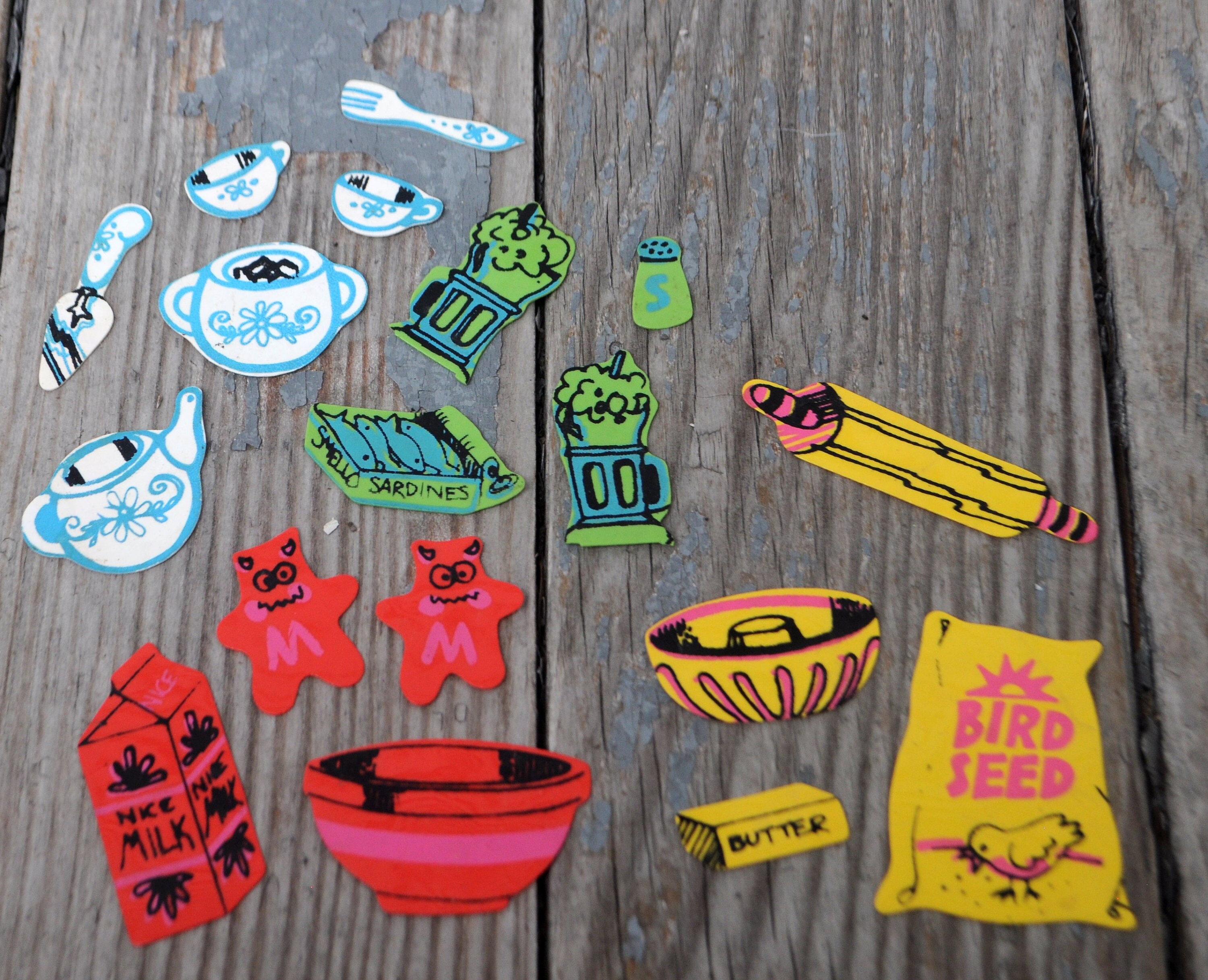 Vintage 1970s Cookie Monster's Kitchen Colorforms Replacement Pieces ...