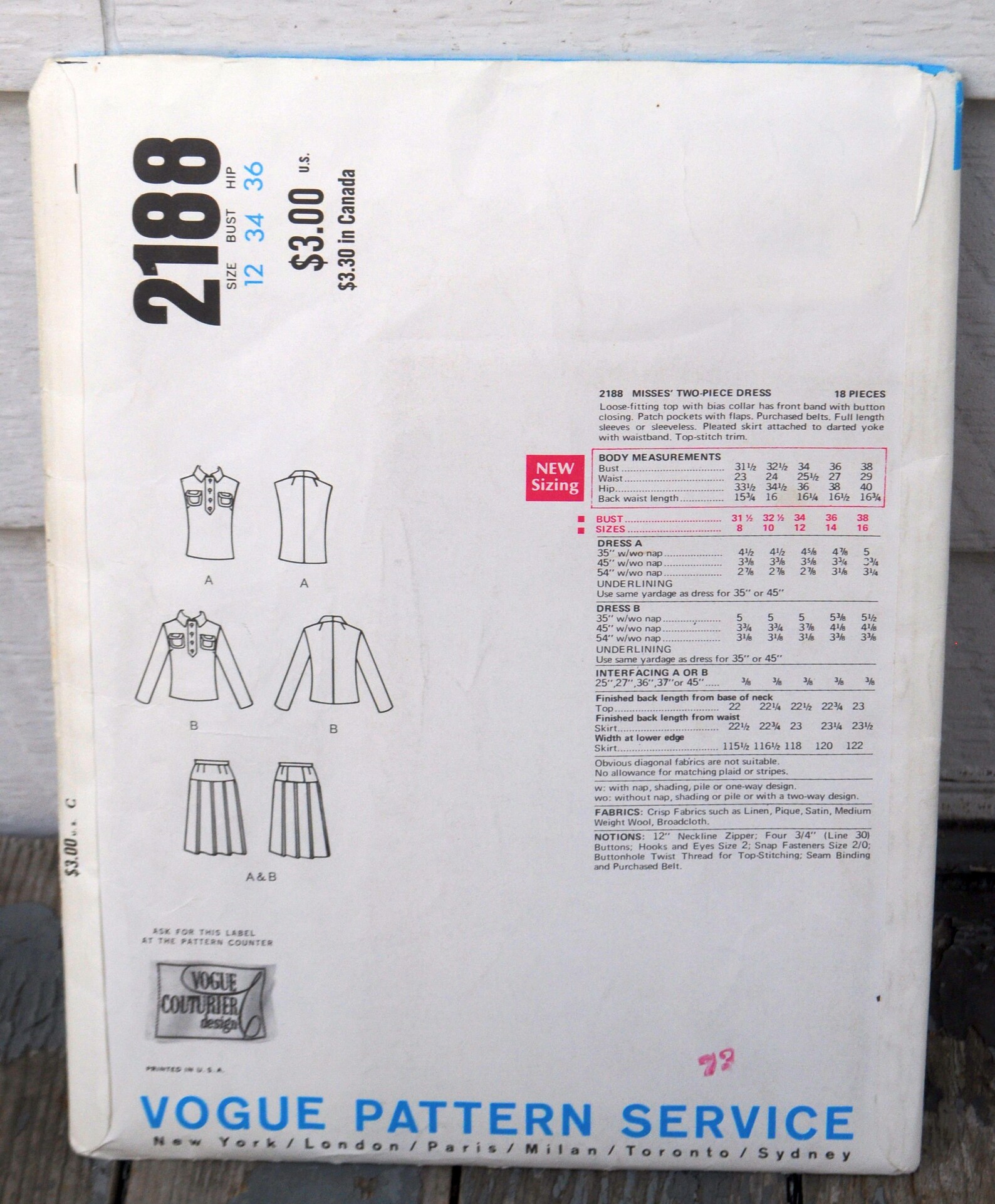 Simplicity 2188 - Vintage 1960s MOD Couturier Dress by Fabiani of Italy ...