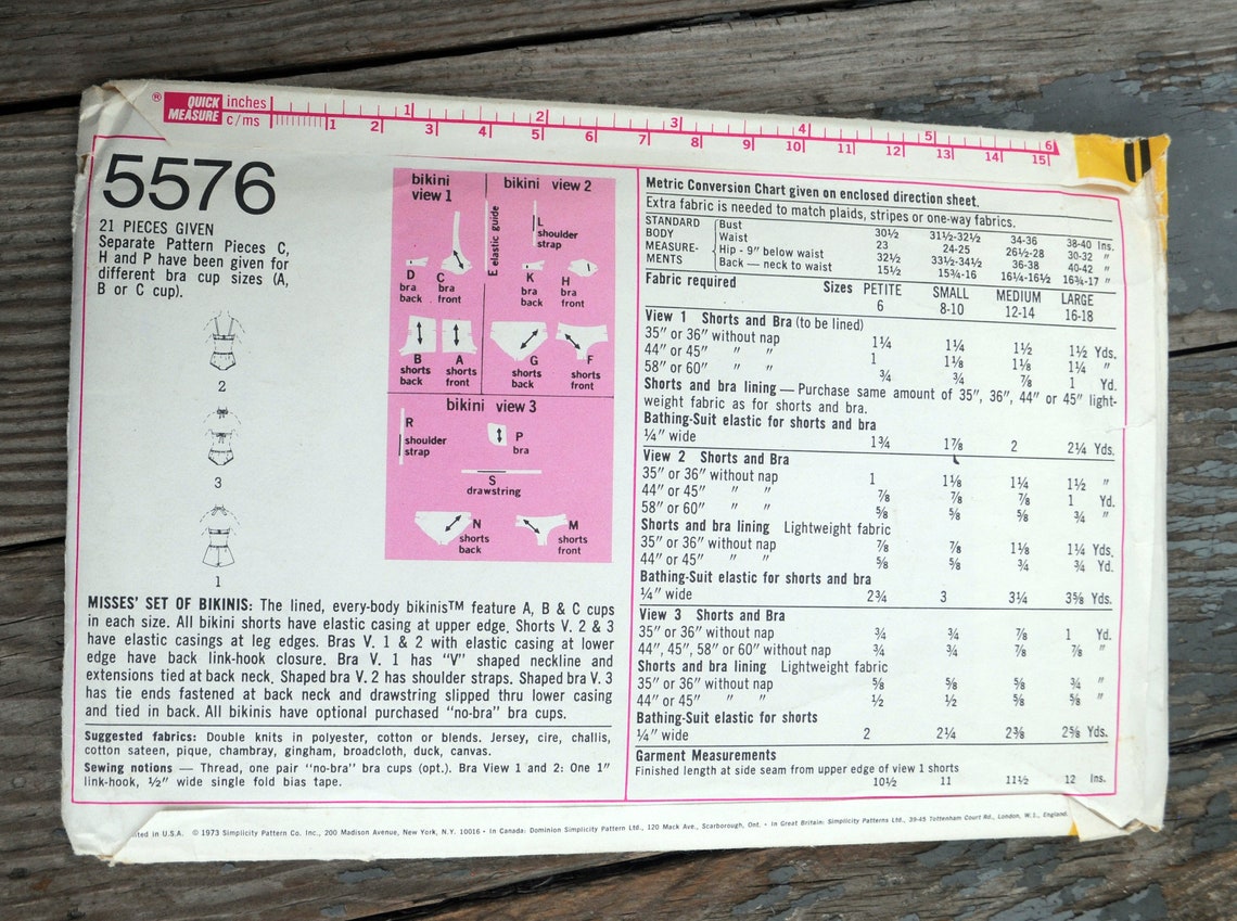 Simplicity 5576 every-gody Bikini DIY Swimwear - Etsy