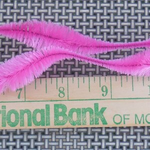 Vintage FUCHSIA Chenille Bump Fuzzy Wire Stems - by the YARD - Pipe ...