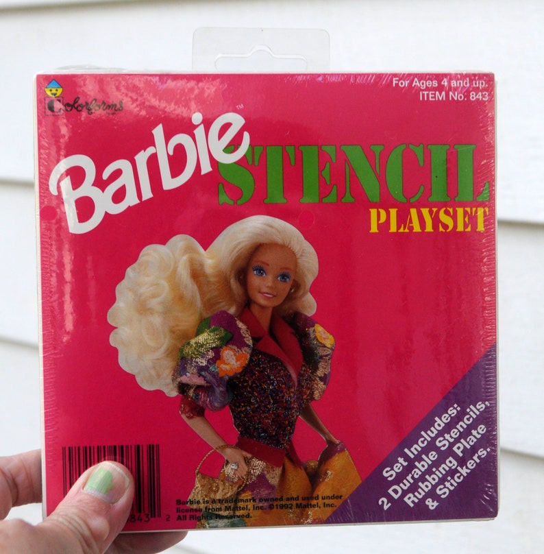 Vintage Barbie Stencil Playset by Colorforms Brand Extremely - Etsy