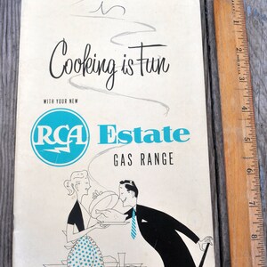 Vintage 1950s / 1955 RCA Estate Gas Range Stove Oven Appliance Manual ...