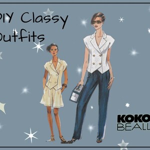 Vogue 7576 - Koko Beall Designer Outfit - Double Breasted Blouse, Skort ...