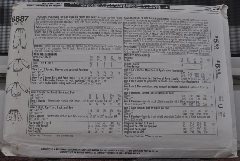 Simplicity 8887 Cute Toddler Outfits with Bear Applique | Etsy