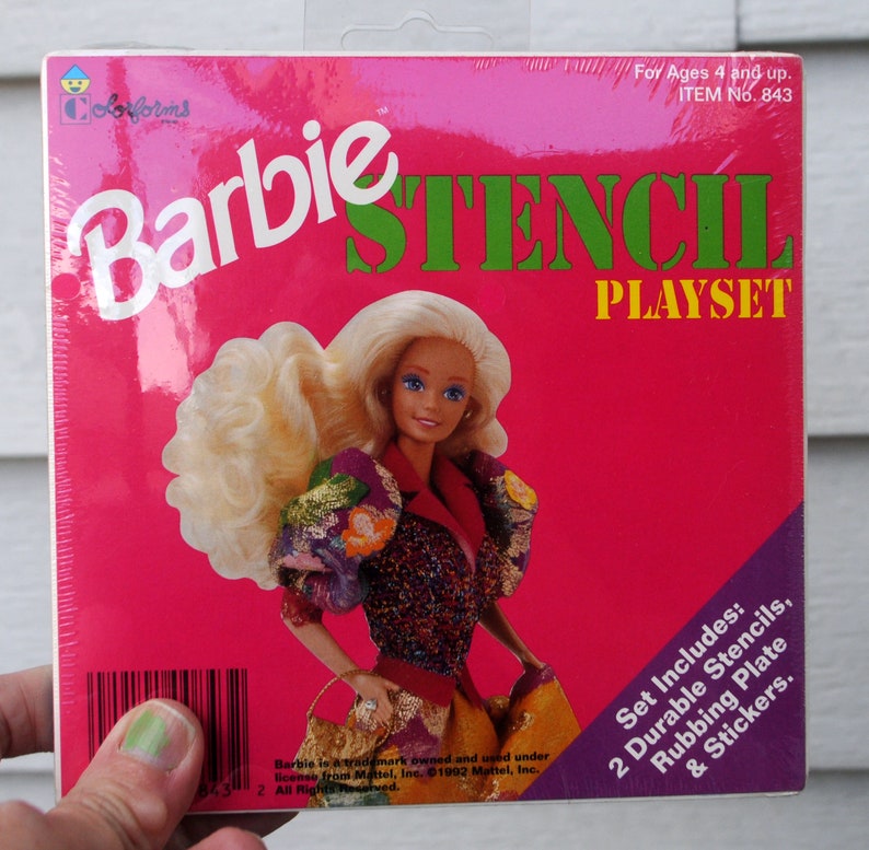 Vintage Barbie Stencil Playset by Colorforms Brand Extremely - Etsy