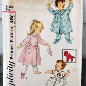 Simplicity 3723 Cute DIY Toddler's Robe & Booties Lamb Transfer Darling ...
