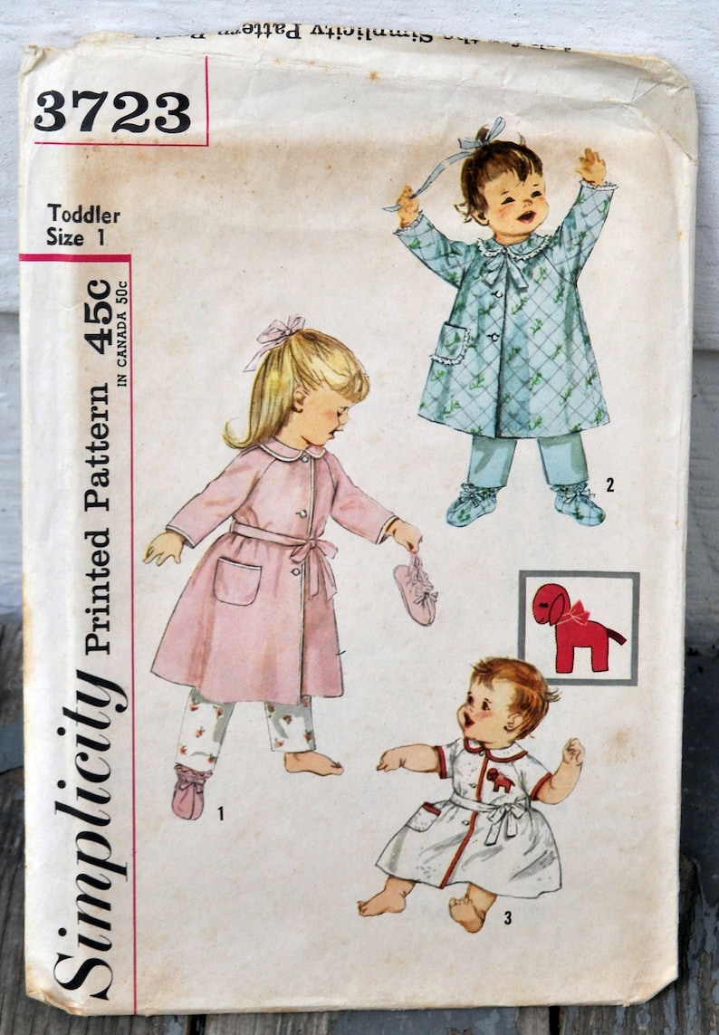 Simplicity 3723 - Cute DIY Toddler's Robe & Booties - Lamb Transfer ...