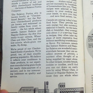 Vintage Ralston-purina Cookbook Chex Mix Easy Guide to Good Eating ...